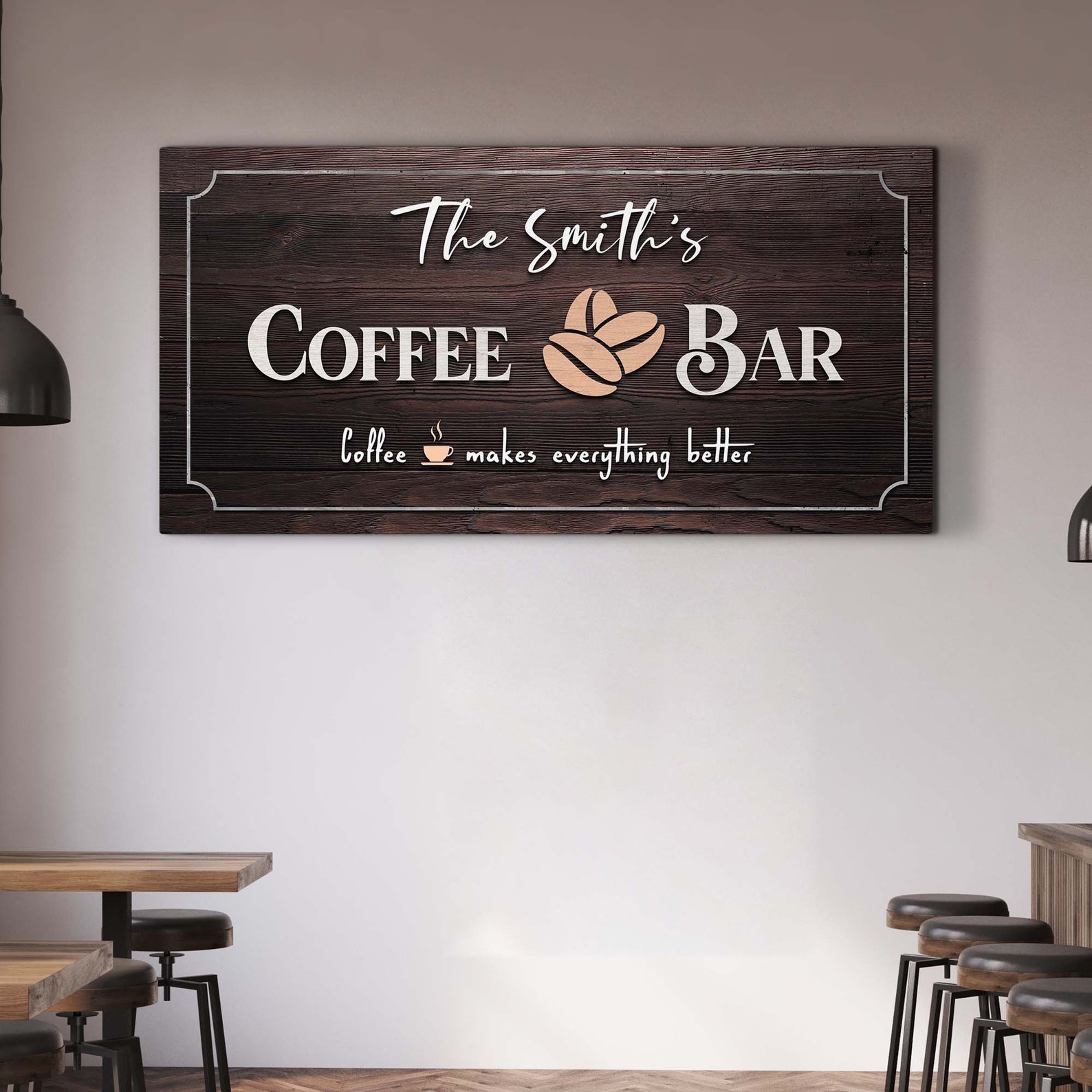 Coffee Bar Sign | Coffee Station Sign | Personalized Coffee Bar Sign ...