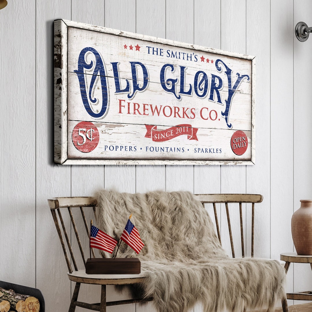 4th of July Fireworks CO Sign | Fireworks Sign | Independence Day Wall ...