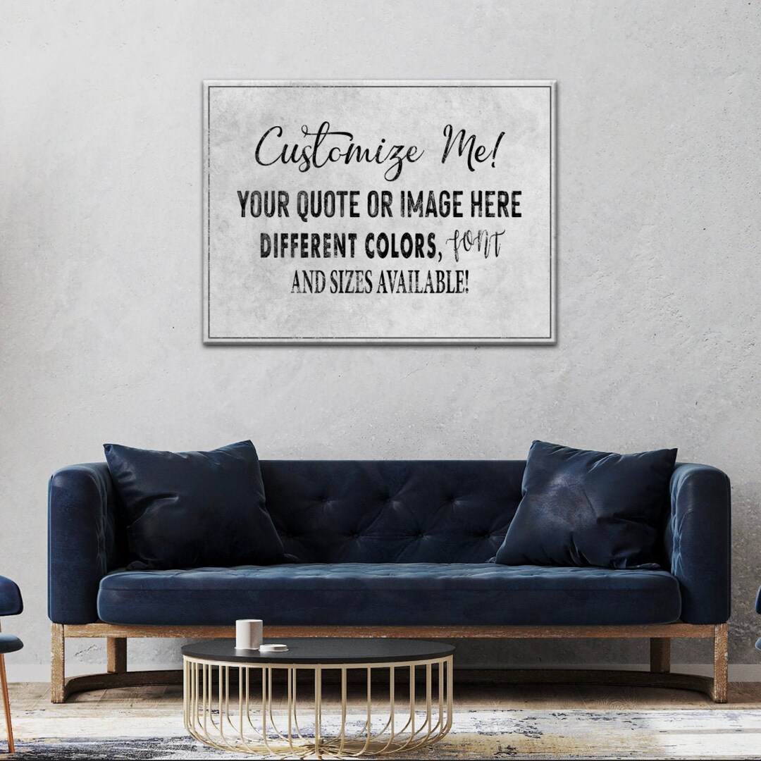 Custom Canvas Print Personalized Canvas Sign Living Room Wall Art ...