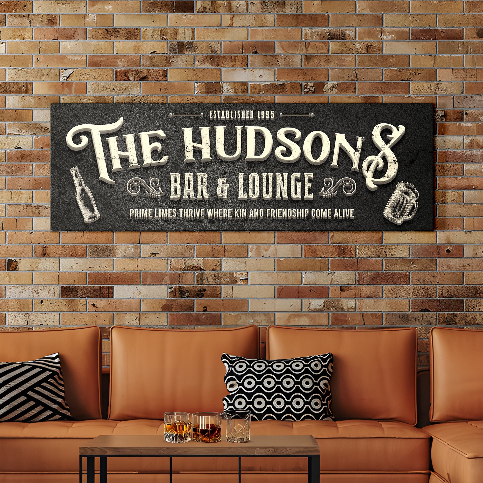 Bar Sign for Home Bar | Man Cave Bar Signs | Basement Bar and Lounge ...