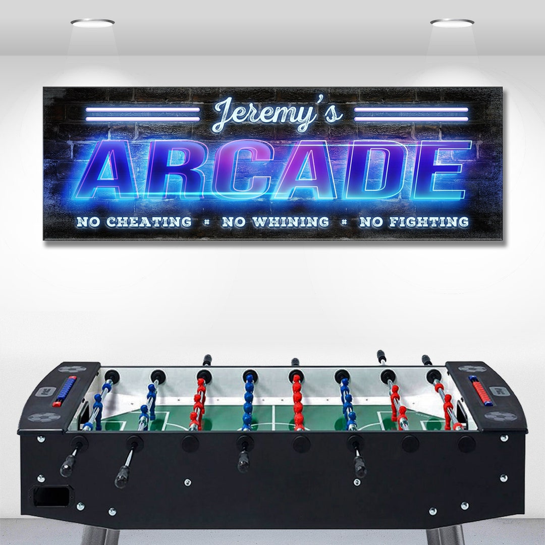 Arcade Sign | Family Wall Decor | Personalized Gift for Gamer | Custom ...
