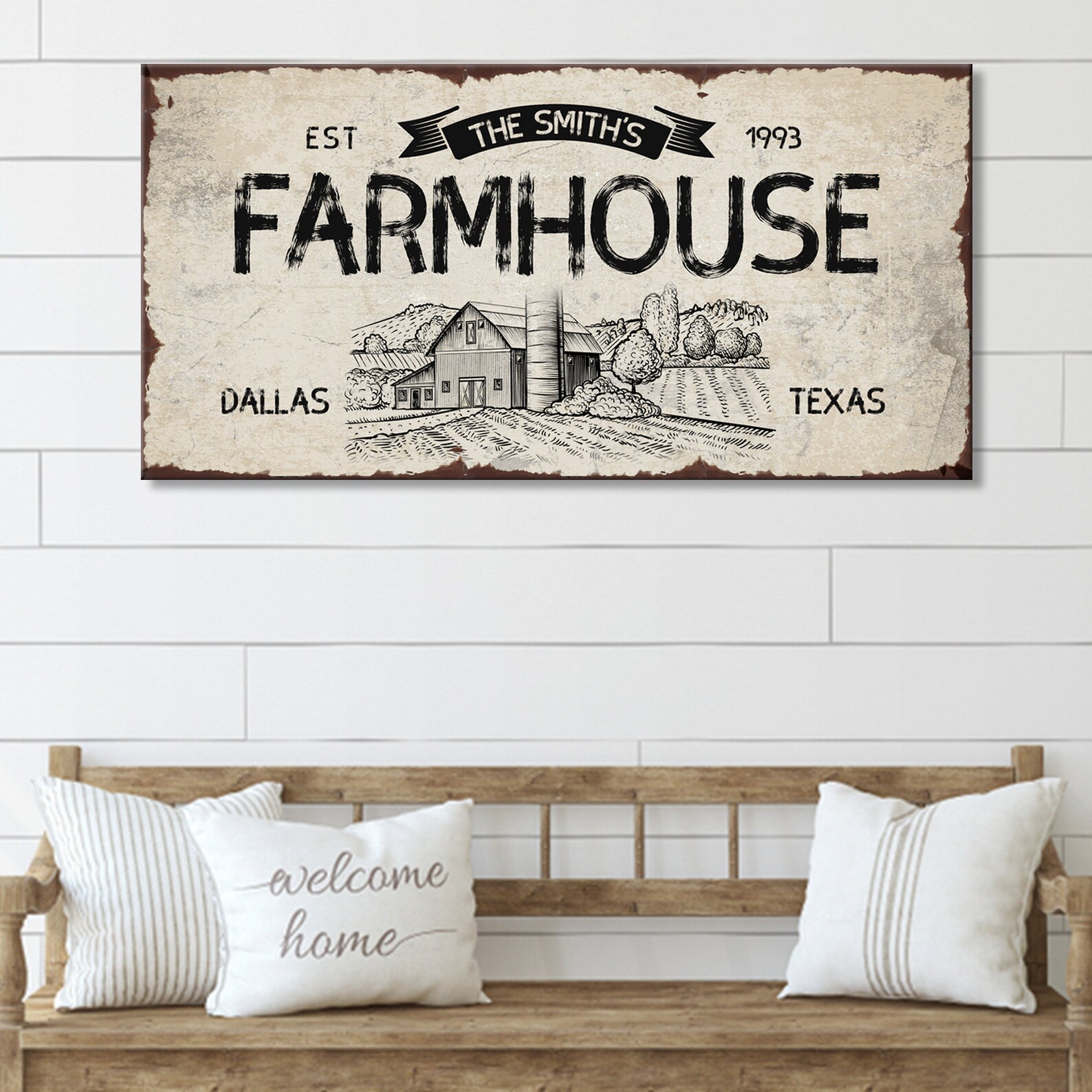 Personalized Farm Sign Modern Farmhouse Wall Decor Custom | Etsy