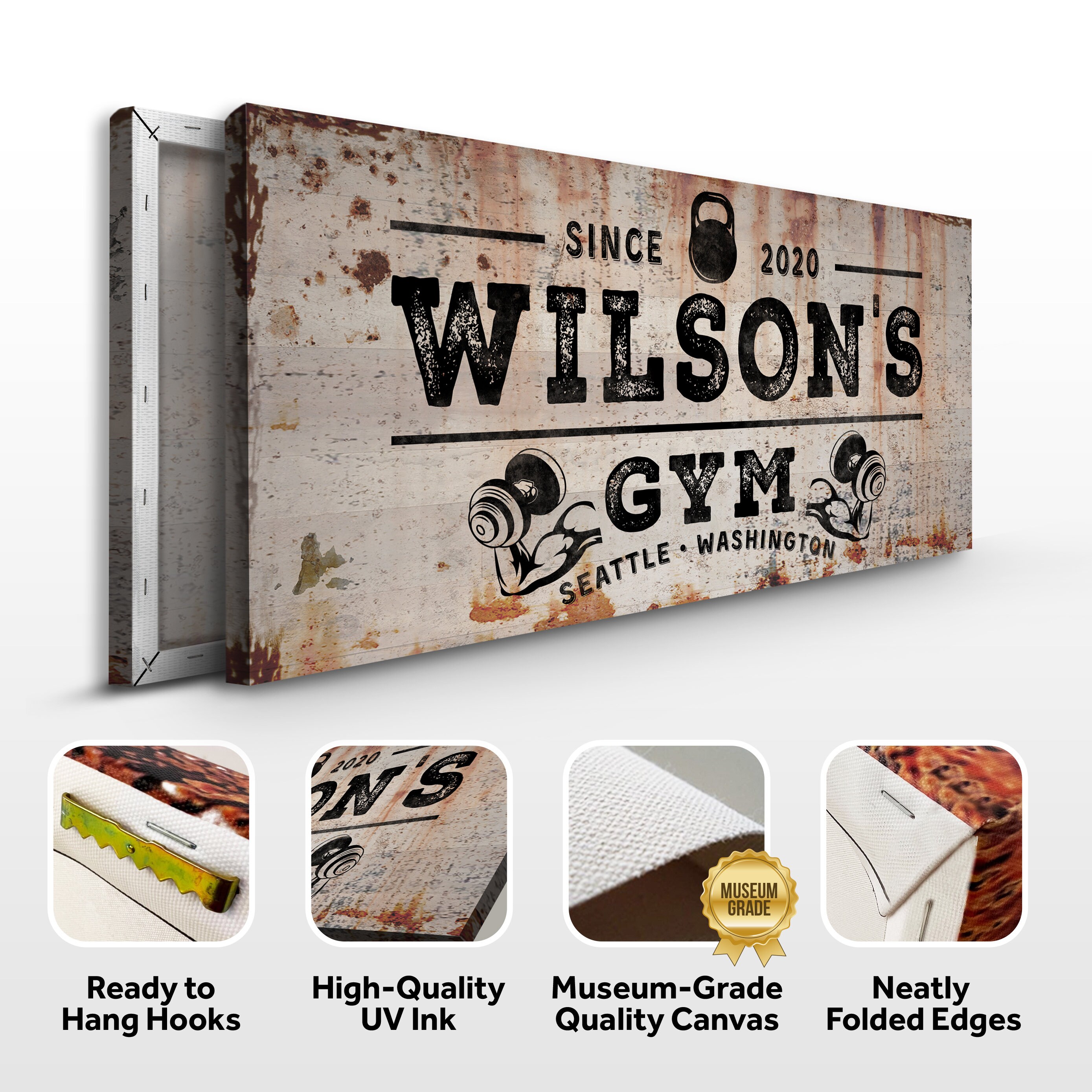 Gym Signs for Home Gym | Custom Name Sign | Workout Wall Decor | Home ...