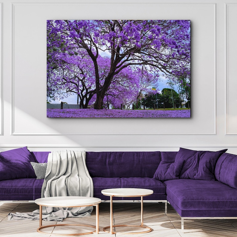 Jacaranda Trees Canvas Wall Art | Floral Canvas Print | Nature Home ...