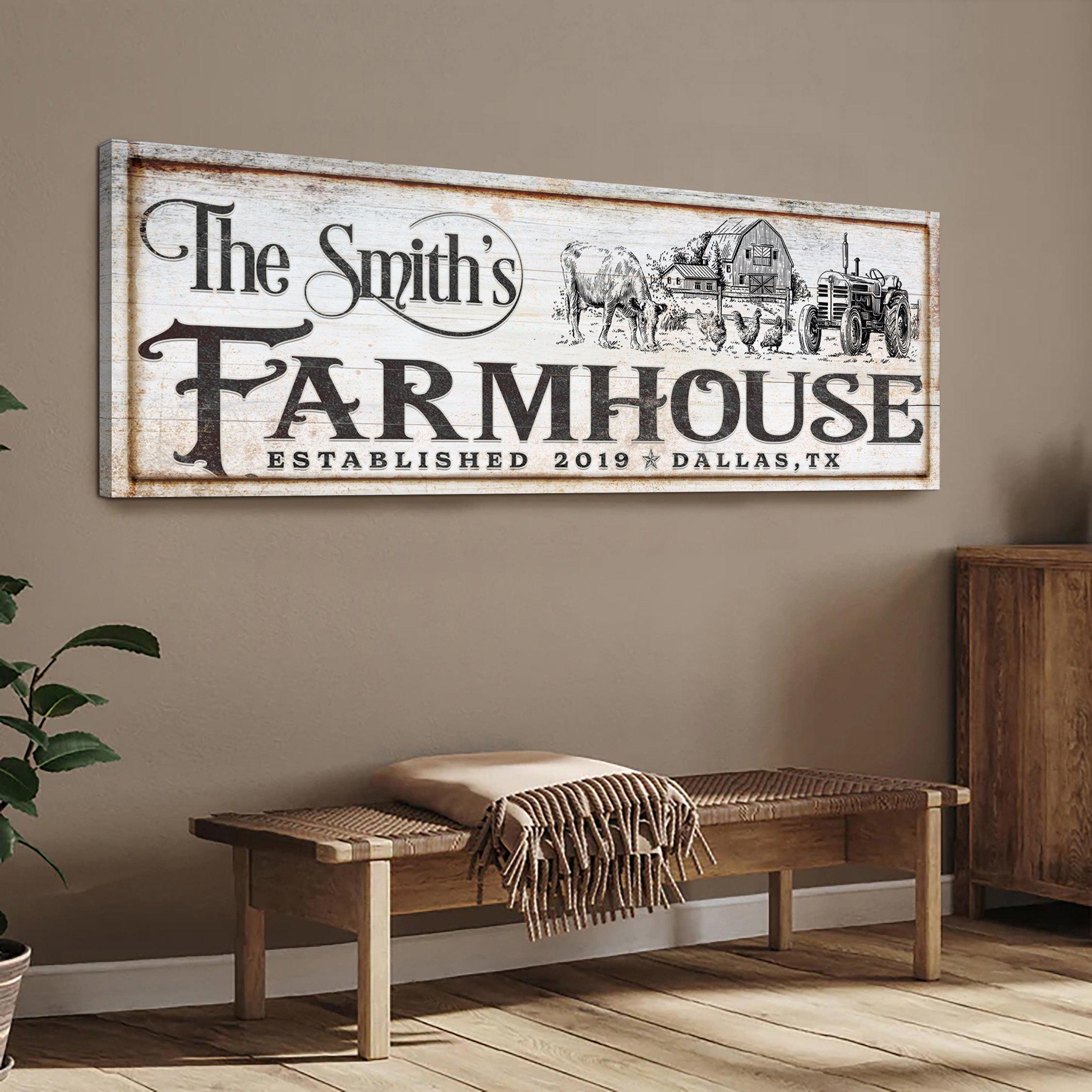 Personalized Farmhouse Sign Decor | Farmhouse Wall Art | Name Canvas ...
