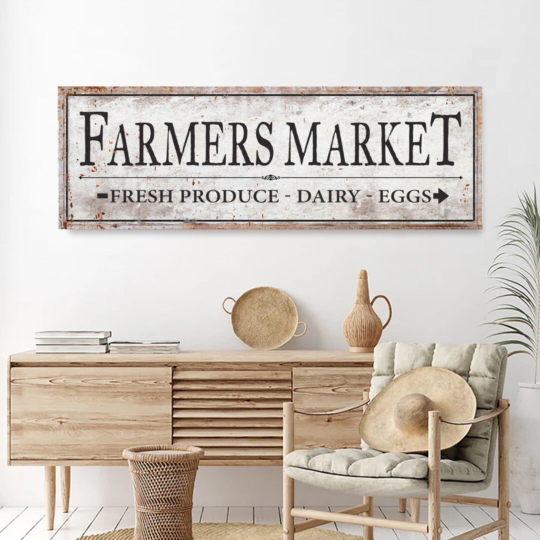 Rustic Farmers Market Sign | Fall Market Sign | Personalized Kitchen ...