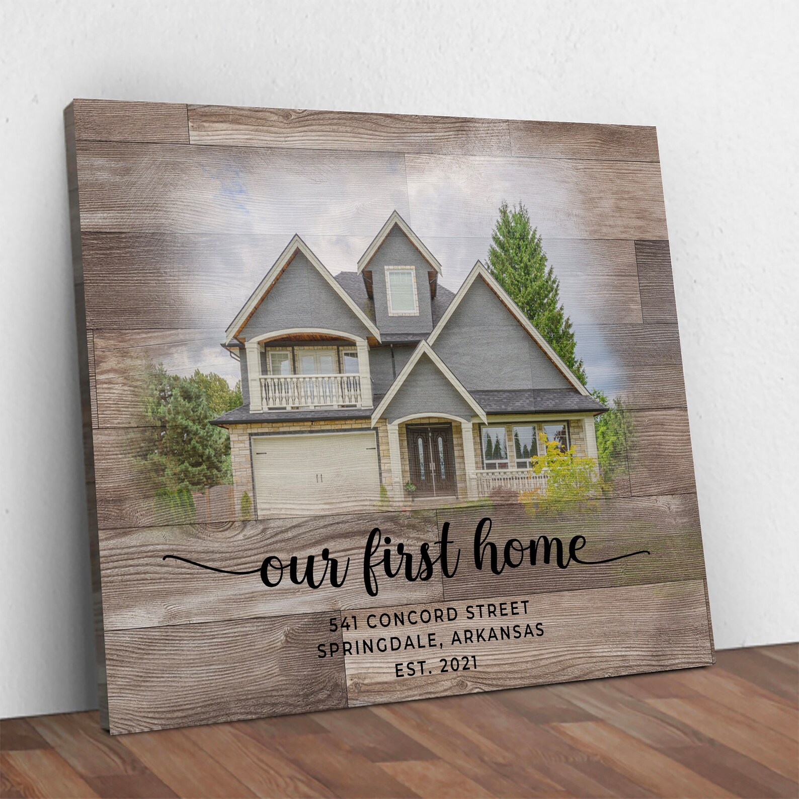 Our First Home Canvas Art | Personalized New Home Gift Wall Art ...