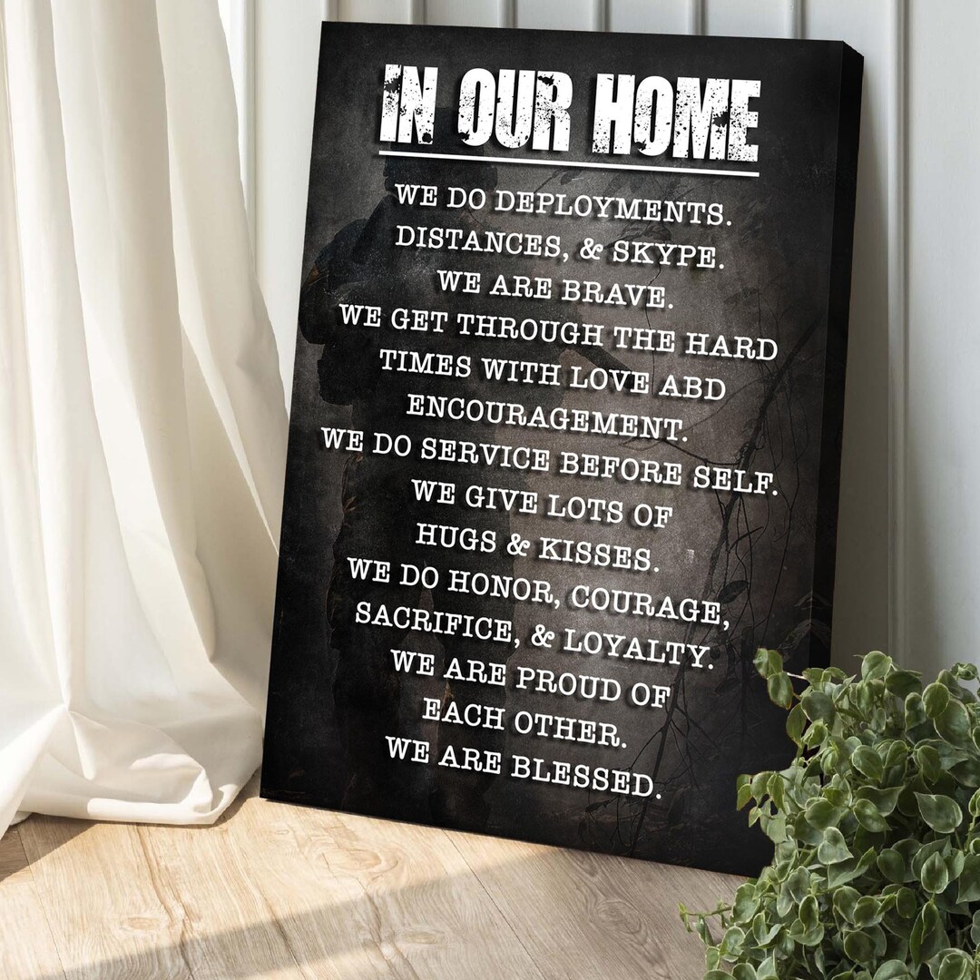 Military Family Sign in This House We Do Deployments Sign Patriotic ...