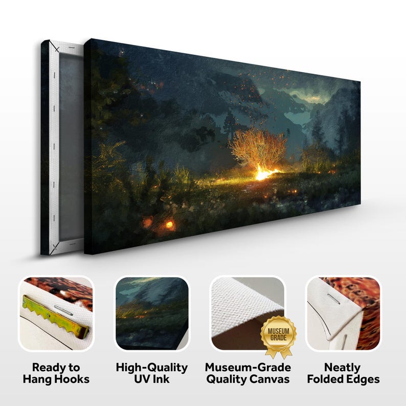Holy Ground Faith Wall Art | Holy Ground Canvas Decor | Spiritual Fire ...