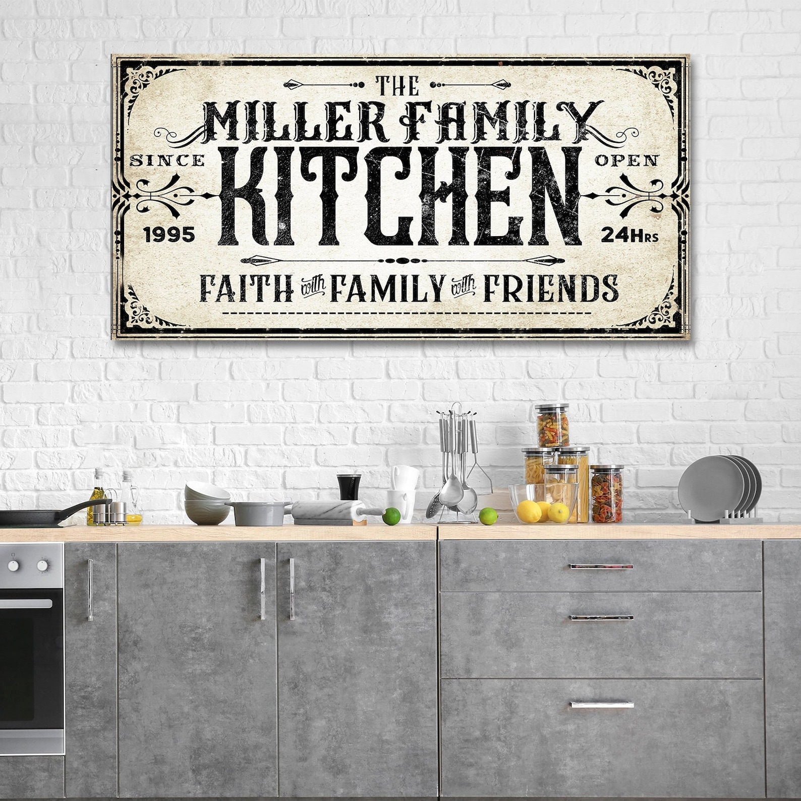 Kitchen Sign Custom | Kitchen Wall Art | Kitchen Family Sign ...