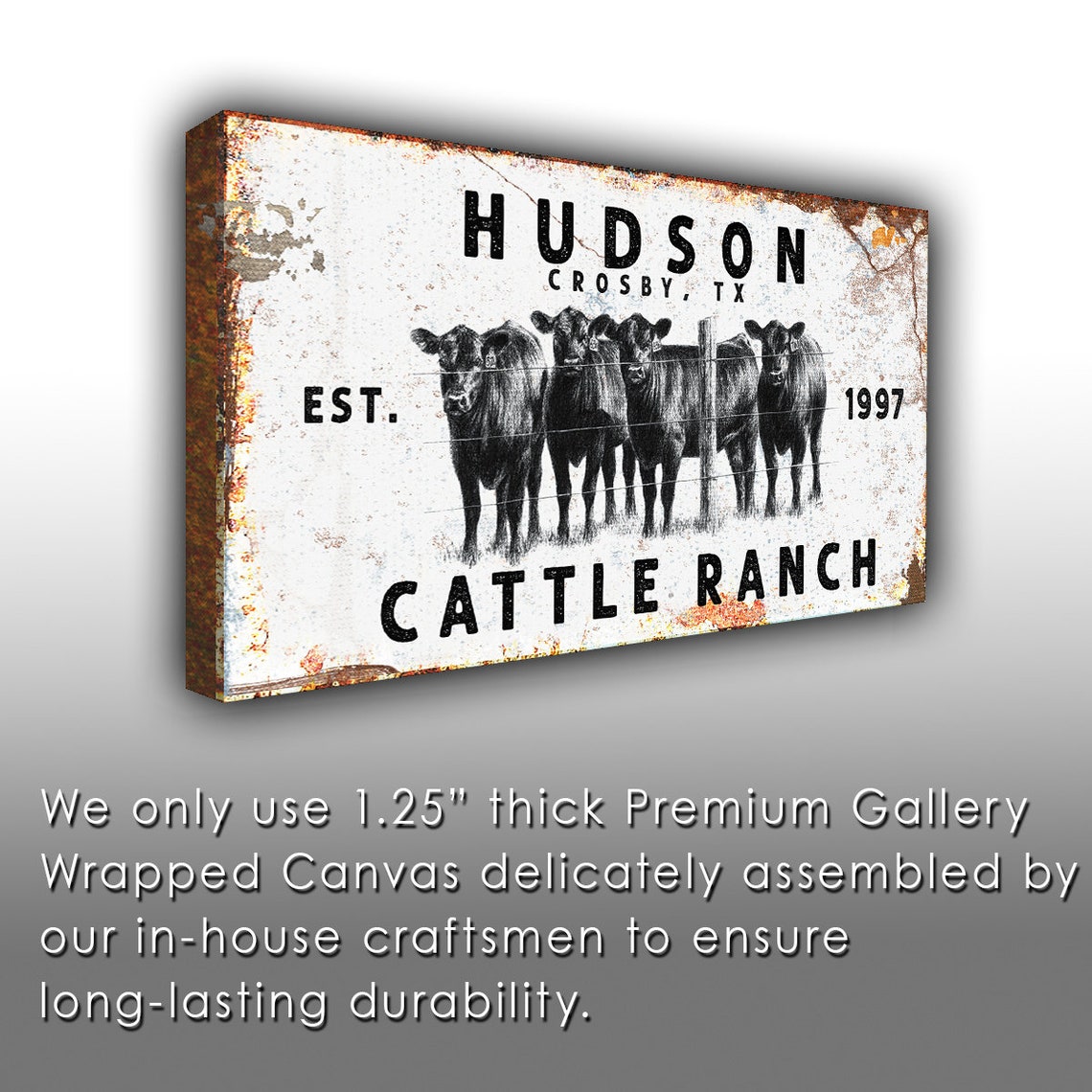 Cattle Company Ranch Farmhouse Cow Decor Sign Family Room Wall | Etsy