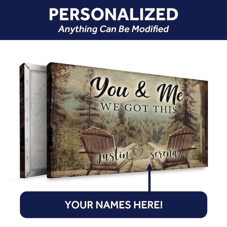 You and Me We Got This Signs | Couple Name Sign Wall Art | Couple ...