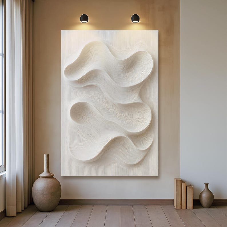Minimalist Waves Wall Art | Living Room Decor | Minimalist Canvas Wall ...