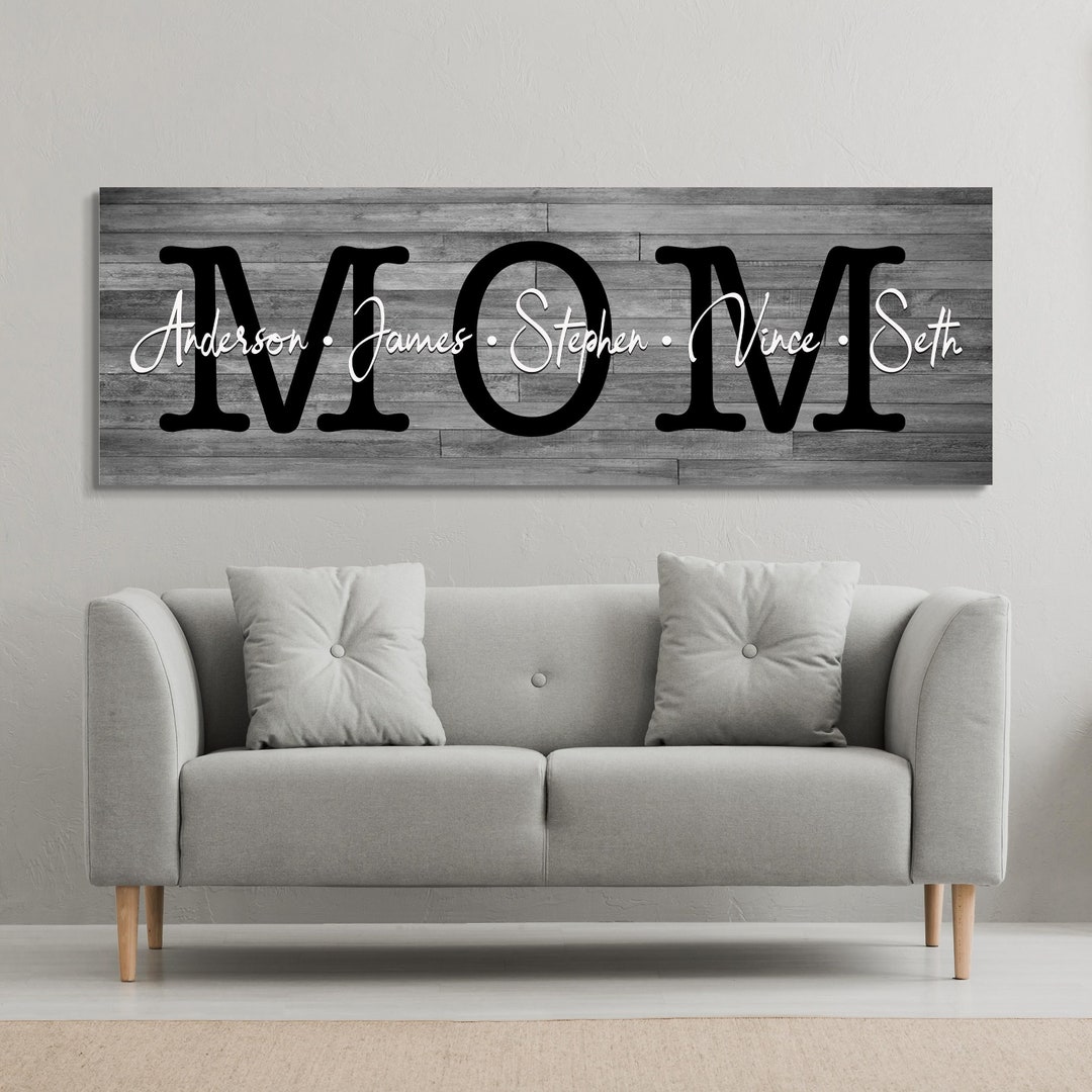 Mothers Day Gift for Mom | Personalized Mothers Day Gift Sign | Family ...