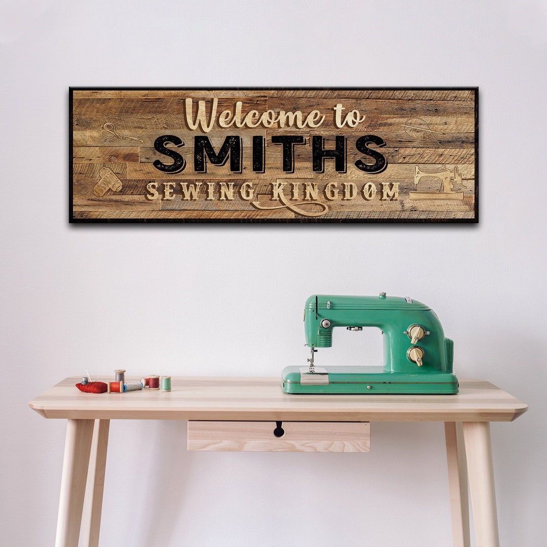 Sewing Room Sign | Custom Name Sign | Personalized Canvas Gift for ...