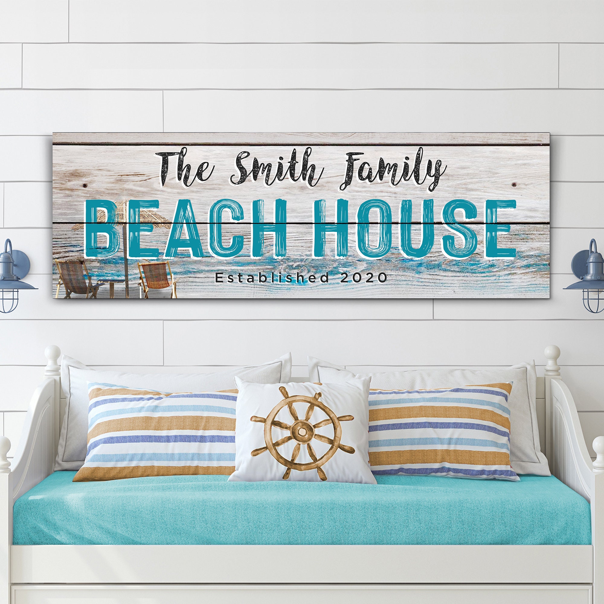 Custom Beach House Sign | Personalized Beach Wall Decor | Beach House ...