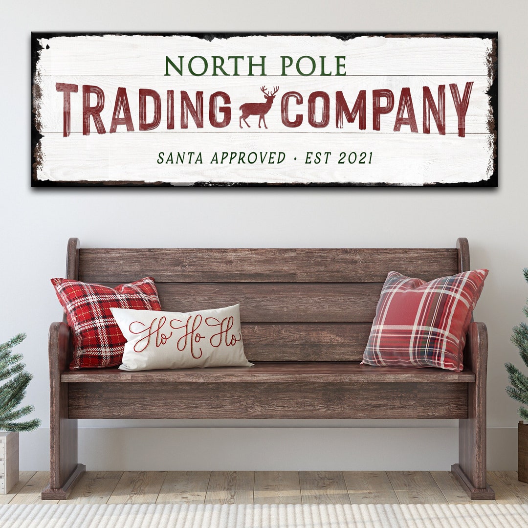 Company Sign Christmas Decor Trading Company Christmas Sign Office ...