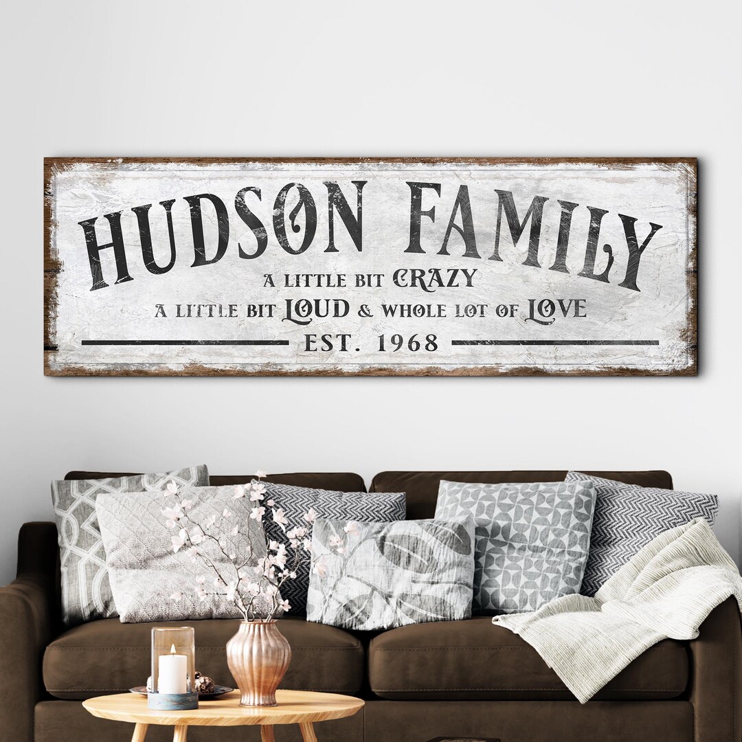 Personalized Last Name Sign | Wedding Anniversary Gift | Custom Name ...