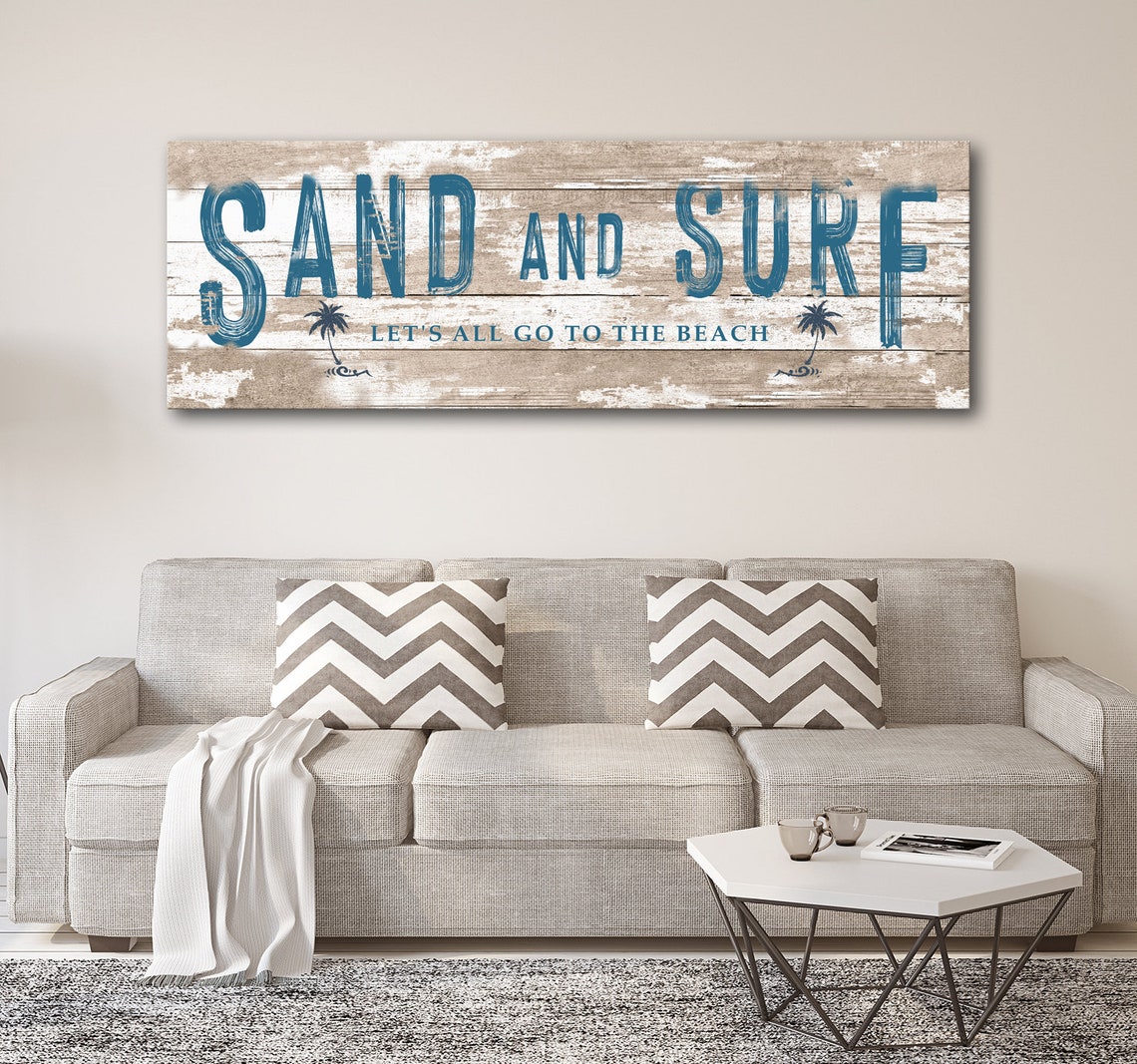 Coastal Sand and Surf Wall Decor Rustic Chic Beach House - Etsy