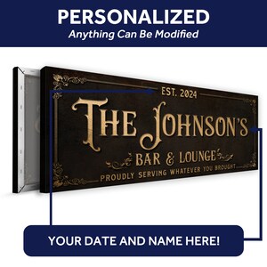 Basement Bar and Lounge Sign | Man Cave Bar Sign | Bar Sign for Home ...