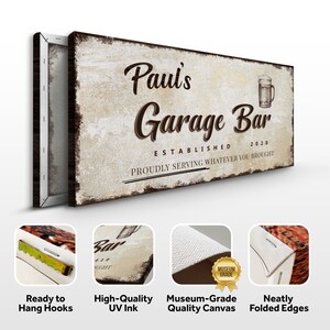 Garage Bar Sign | Personalized Name Bar Sign | Proudly Serving Whatever ...