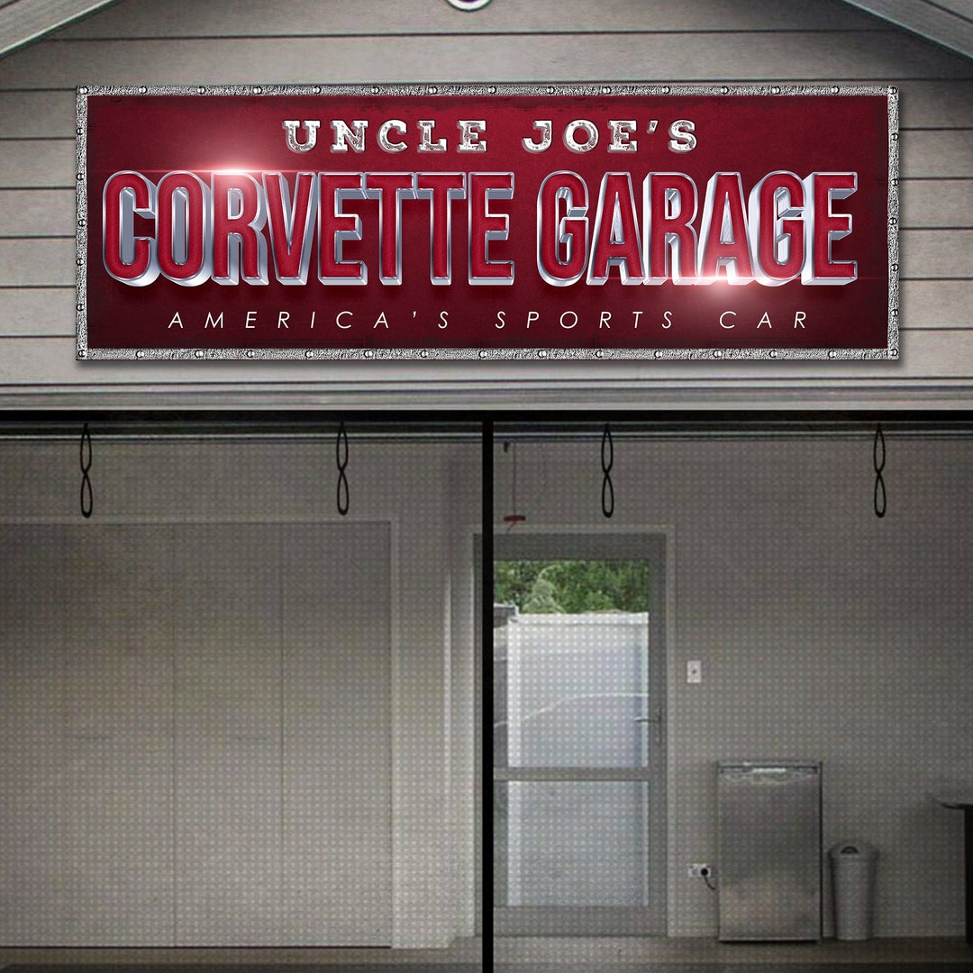 Corvette Sign | Corvette Lovers Wall Decor Ideas | Corvette Garage Sign ...