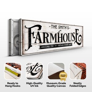 Personalized Farmhouse Sign | Rustic Farmhouse Wall Art | Name Canvas ...