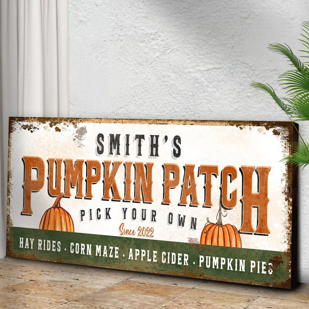Kitchen Sign Pumpkin Art | Kitchen Wall Print Pumpkin Patch Sign ...