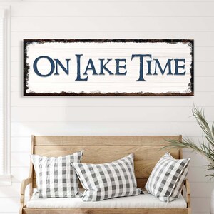 Personalized Lake Art | on Lake Time Sign Custom Lake Art | Lake Print ...