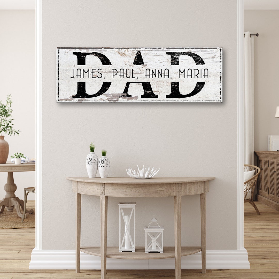 Fathers Day Gift Dad Sign | Custom Fathers Day Gift Sign for Wall ...