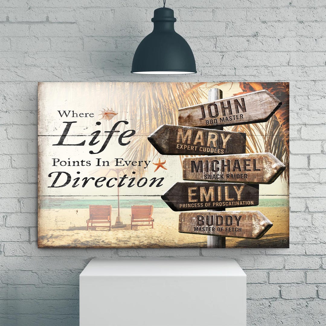Family Names Beach Road Sign | Family Name Sign | Beach Sign Wall Decor ...
