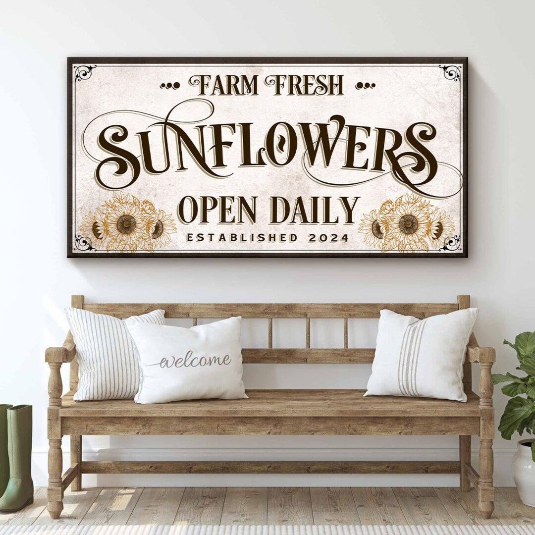 Personalized Sunflower Sign Spring Sunflower Sign Sunflower Decor ...