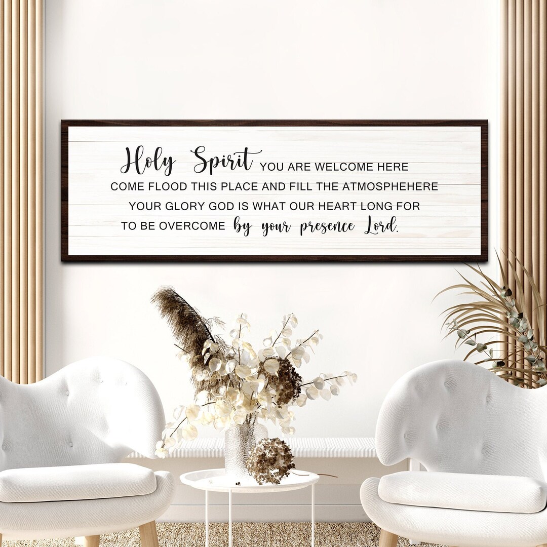 Holy Spirit You Are Welcome Here Sign | Holy Spirit Sign Religious Wall ...