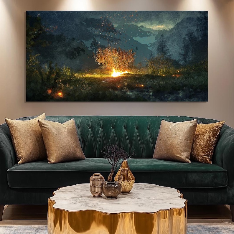 Holy Ground Faith Wall Art | Holy Ground Canvas Decor | Spiritual Fire ...
