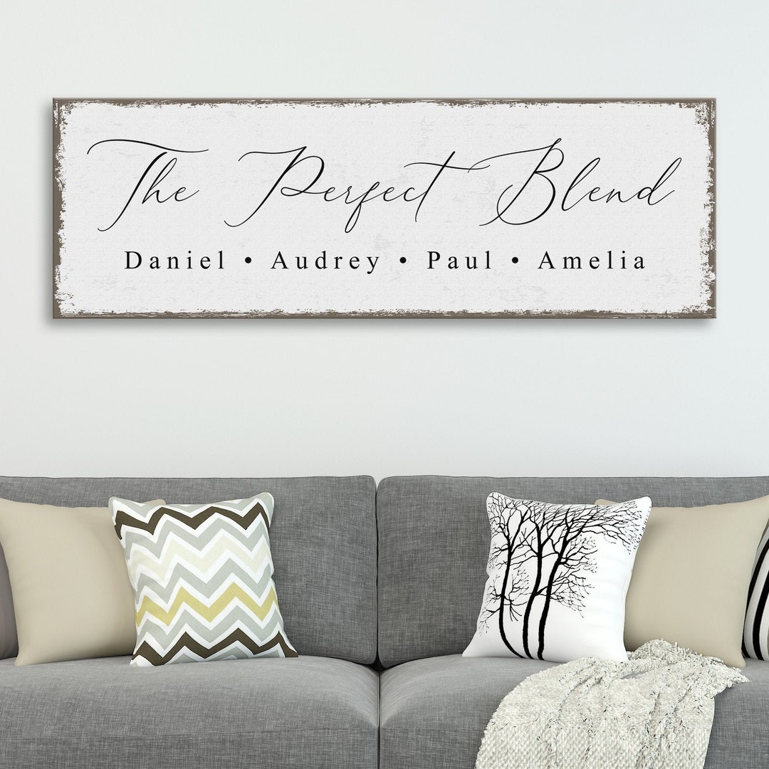 Rustic Custom Family Sign | Personalized Blended Family Sign ...