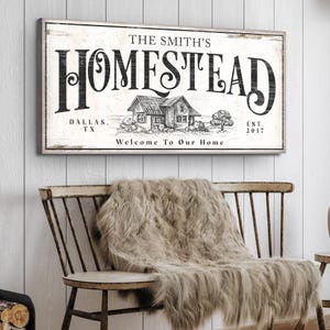 Personalized Homestead Sign | Family Homestead Sign Decor | Custom Farm ...