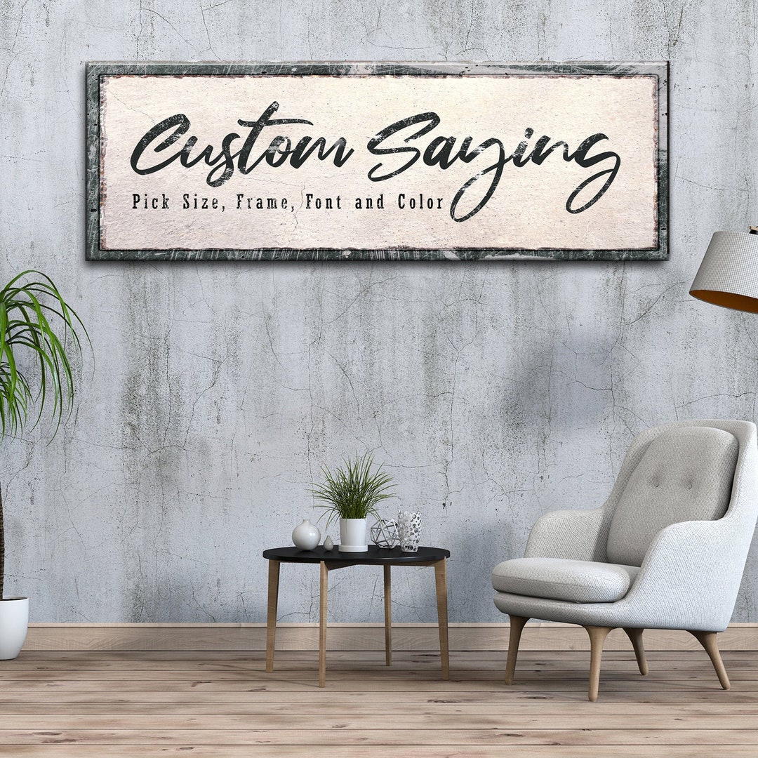 Custom Sign | Home Wall Art | Living Room Canvas Prints | Personalized ...