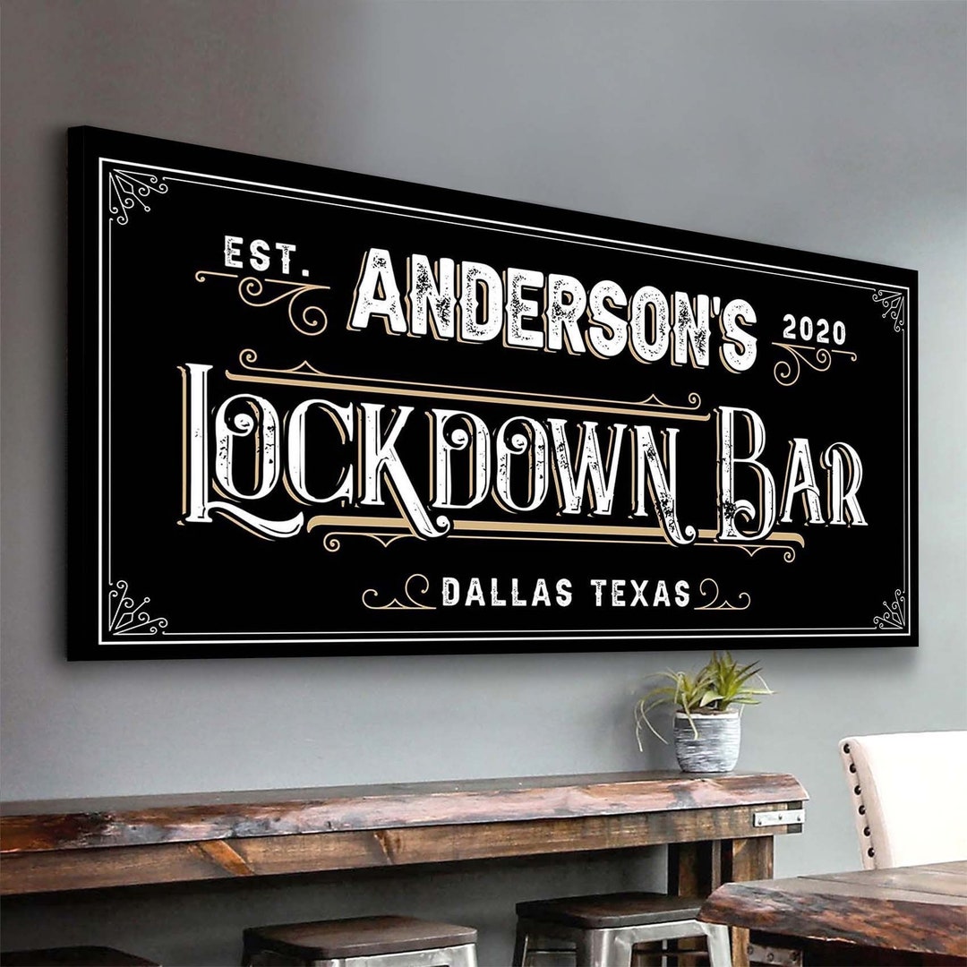 Basement Bar Sign | Custom Bar Sign | Basement Wall Decor | Man Cave ...