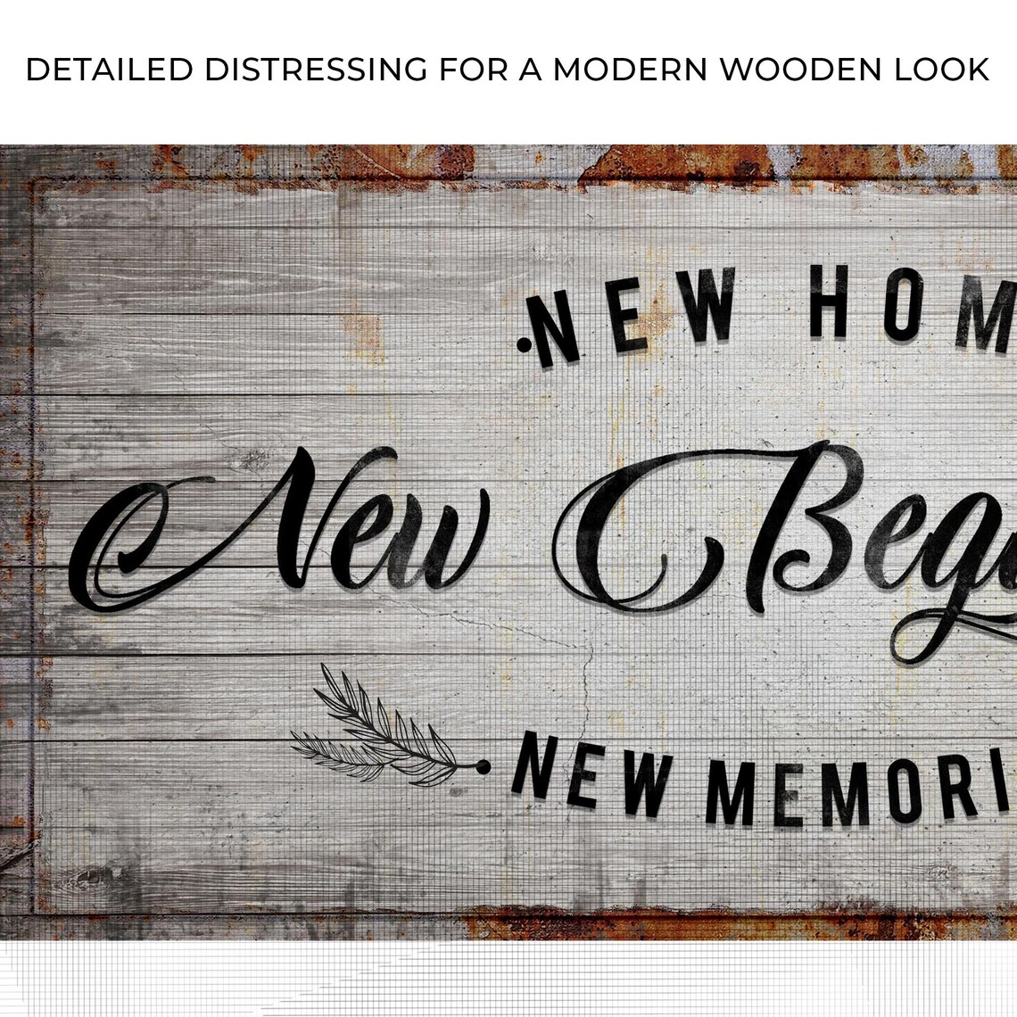 New Home New Beginning New Memories Sign | Living Room Wall Decor ...