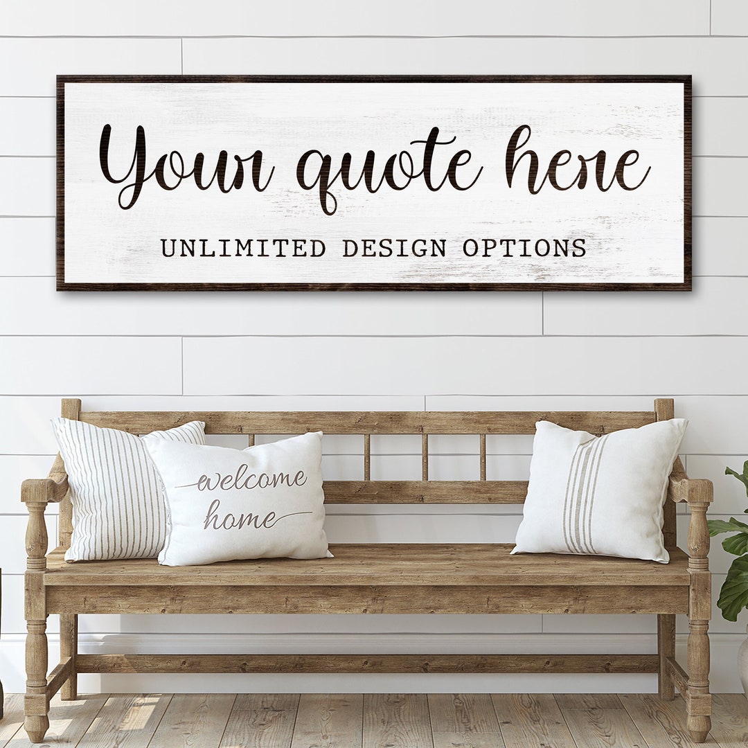 Custom Quote Sign | Personalized Canvas Quote Art Home Decor | Custom ...