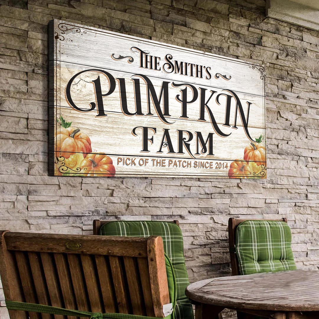 Pumpkin Farm Sign | Custom Pumpkin Patch Sign Decor | Fall Sign Pumpkin ...