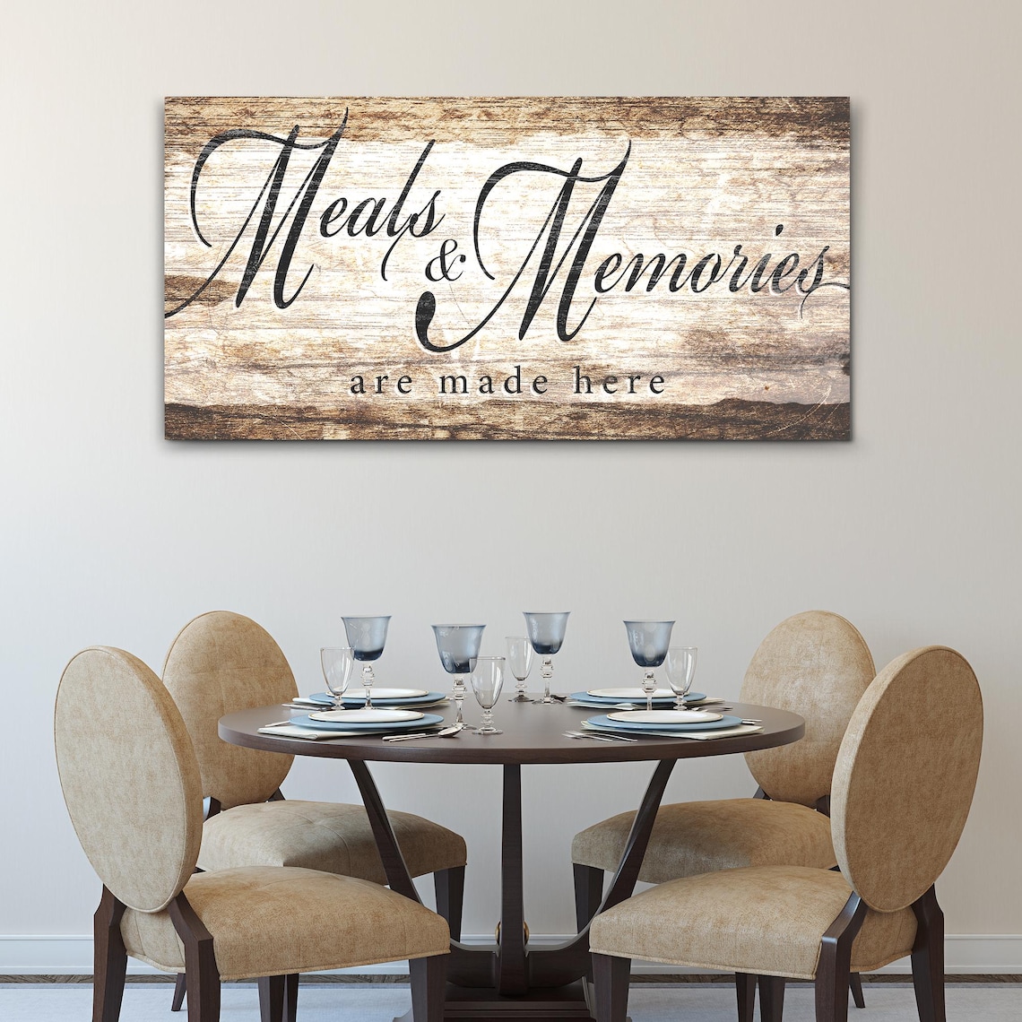 Dining Room Decor | Meals and Memories Are Made Here Sign | Farmhouse ...