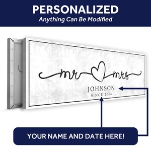 Personalized Wedding Sign | Custom Wedding Gift Sign for Husband & Wife ...