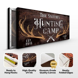 Hunting Camp Sign Decor | Personalized Gift for Hunter | Hunting Sign ...