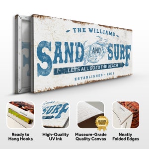 Sand and Surf Sign | Beach House Wall Decor | Beach House Sign ...