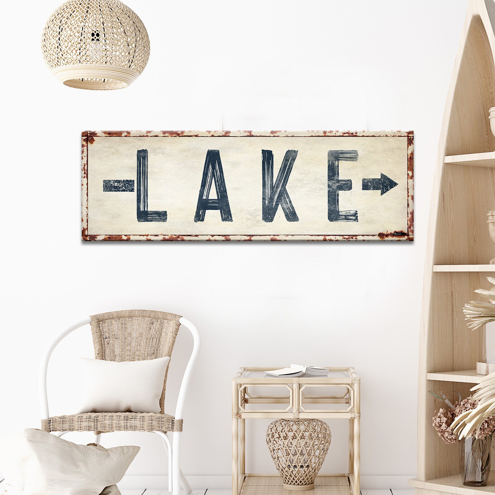 Rustic Lake Arrow Sign | Lake House Sign | Beach House Decor | Rustic ...