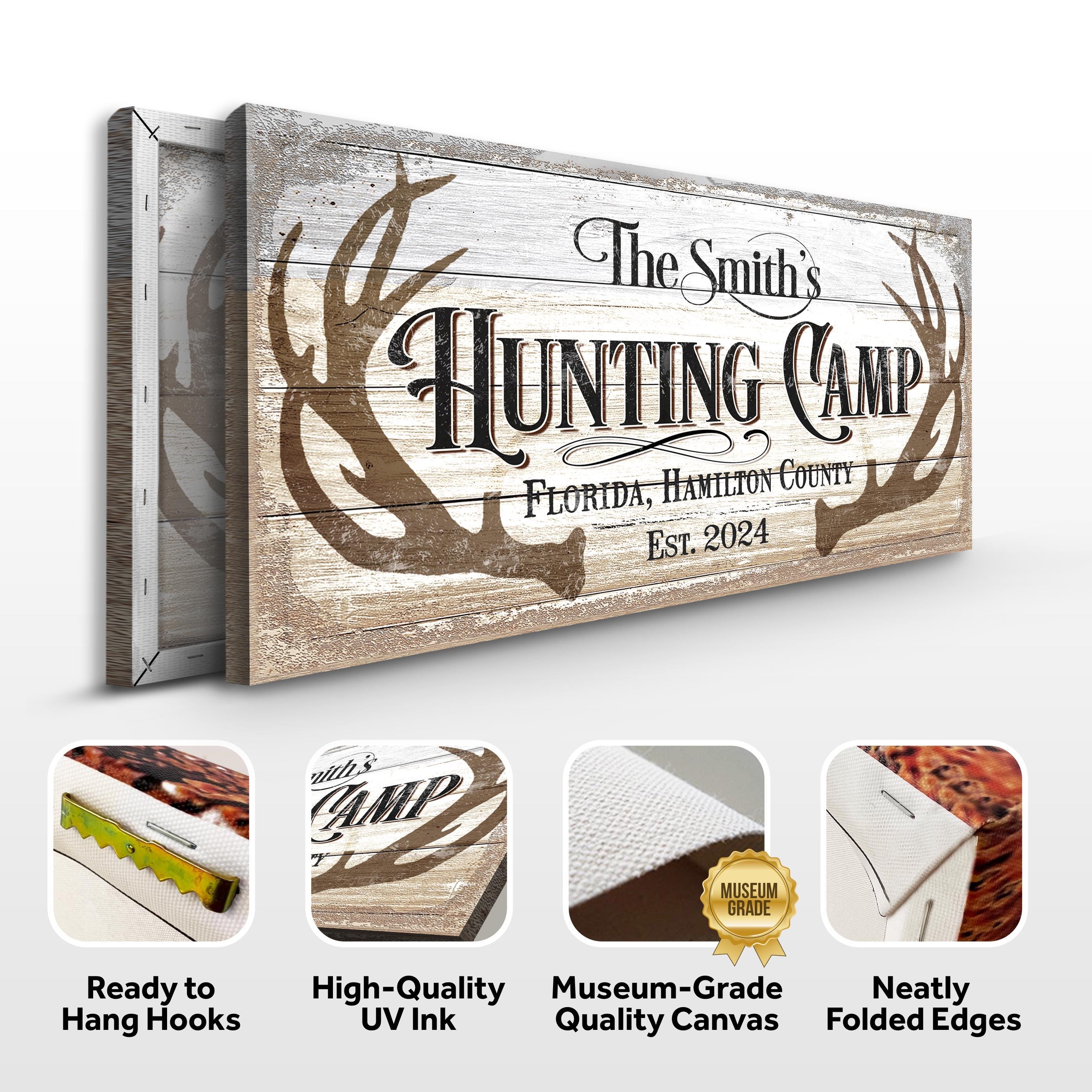 Hunting Camp Sign Decor | Hunting Sign Wall Art | Custom Hunting Sign ...