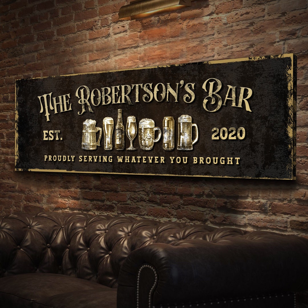 Man Cave Bar Signs | Vintage Bar Signs Decor | Bar Sign for Home Bar ...