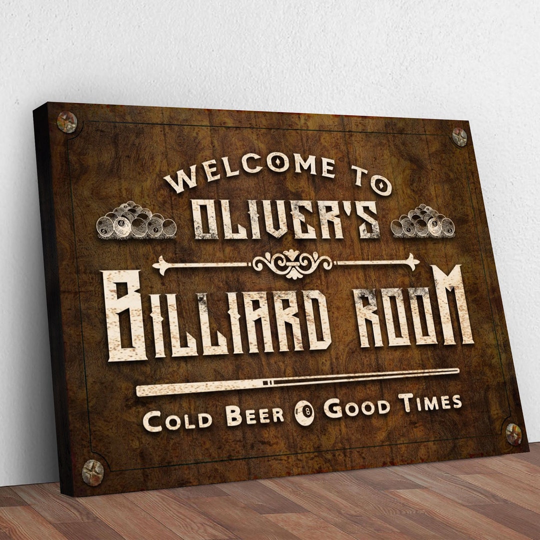 Billiard Room Sign | Game Room Wall Art | Game Room Wall Decor ...