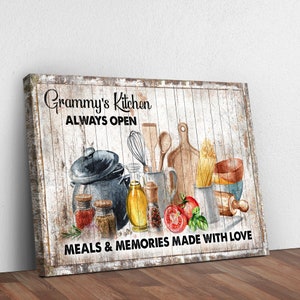 Kitchen Wall Art | Farmhouse Grandmas Kitchen Sign Made With Love ...